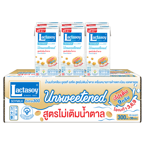 Lactasoy Soy Milk UHT Unsweetened Flavored 300ml 1x6x6 | KOKKOK Mart