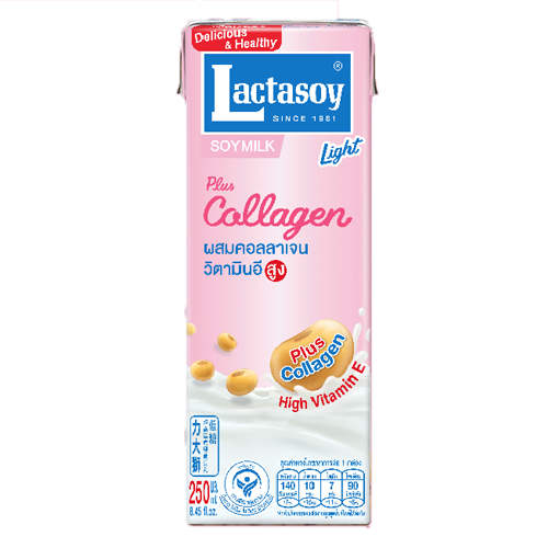 Lactasoy Light Soy Milk UHT Collagen Fiber 250ml | KOKKOK Mart